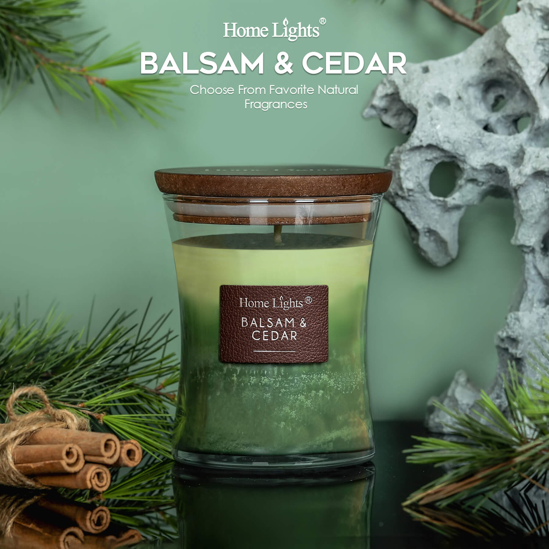 Balsam & Cedar, HomeLights 3-Layer Highly Scented Candles