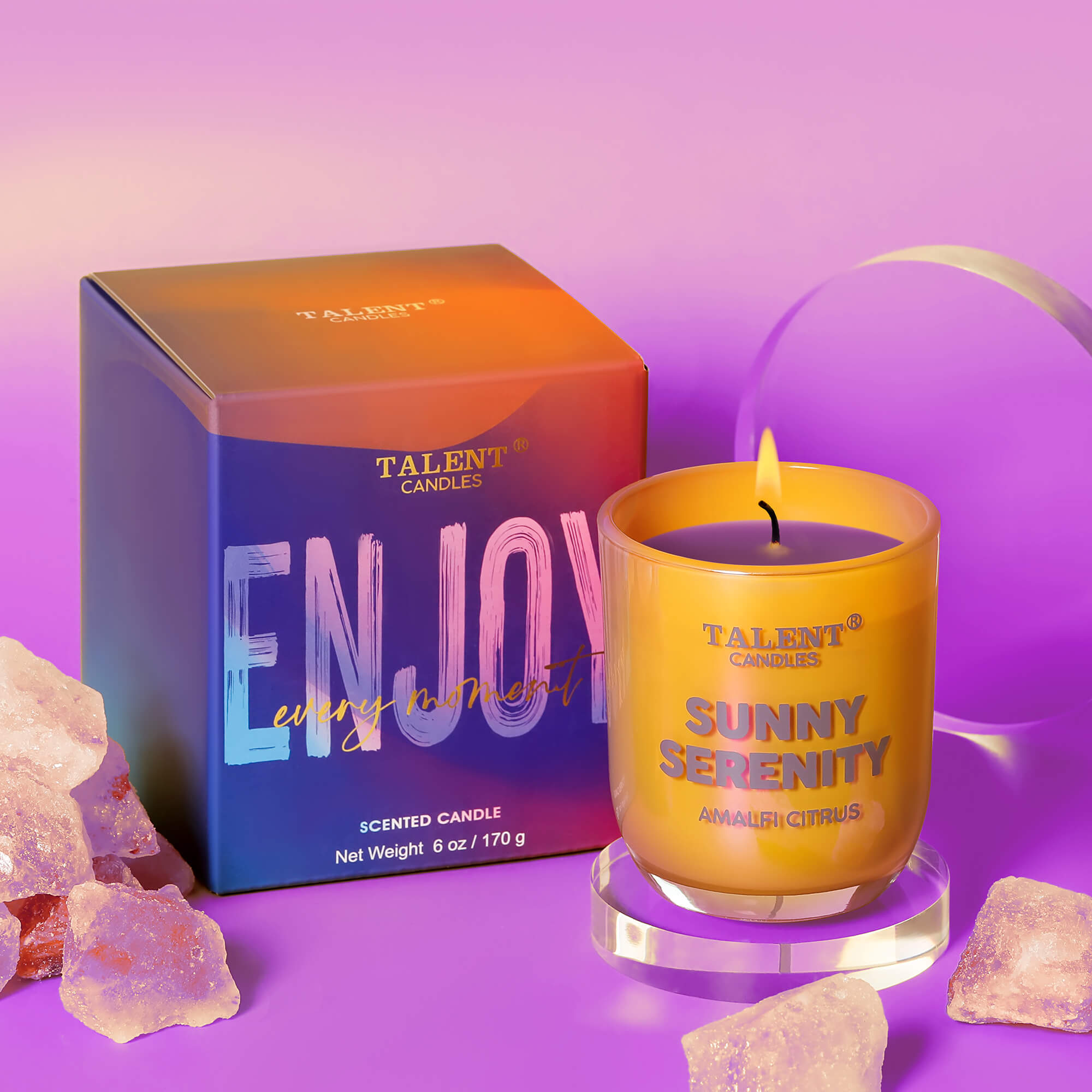 AMALFI CITRUS | TALENT CANDLES Strong Scented Candle, Natural Soy ...