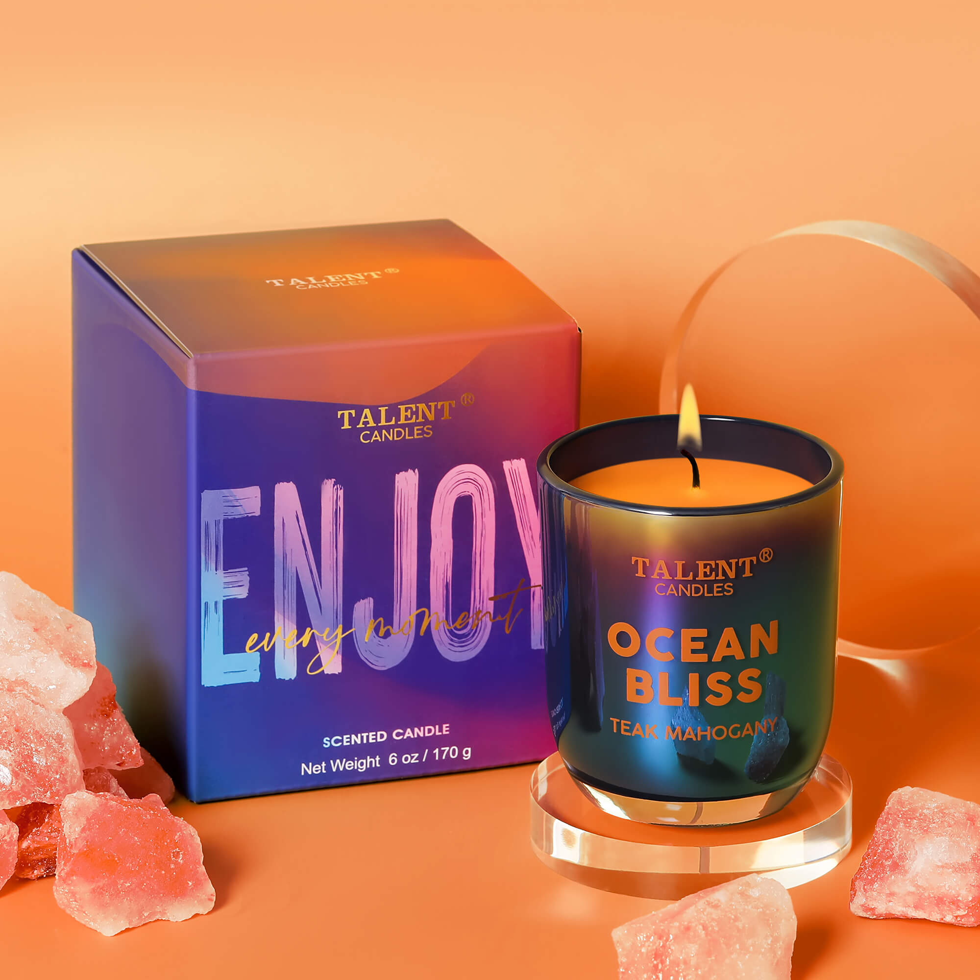TEAK MAHOGANY | TALENT CANDLES Strong Scented Candle, Natural Soy ...