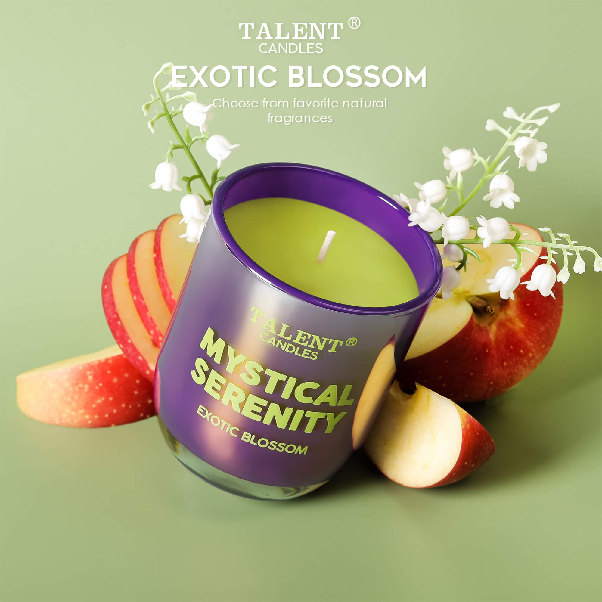 EXOTIC BLOSSOM | TALENT CANDLES Strong Scented Candle, Natural Soy ...