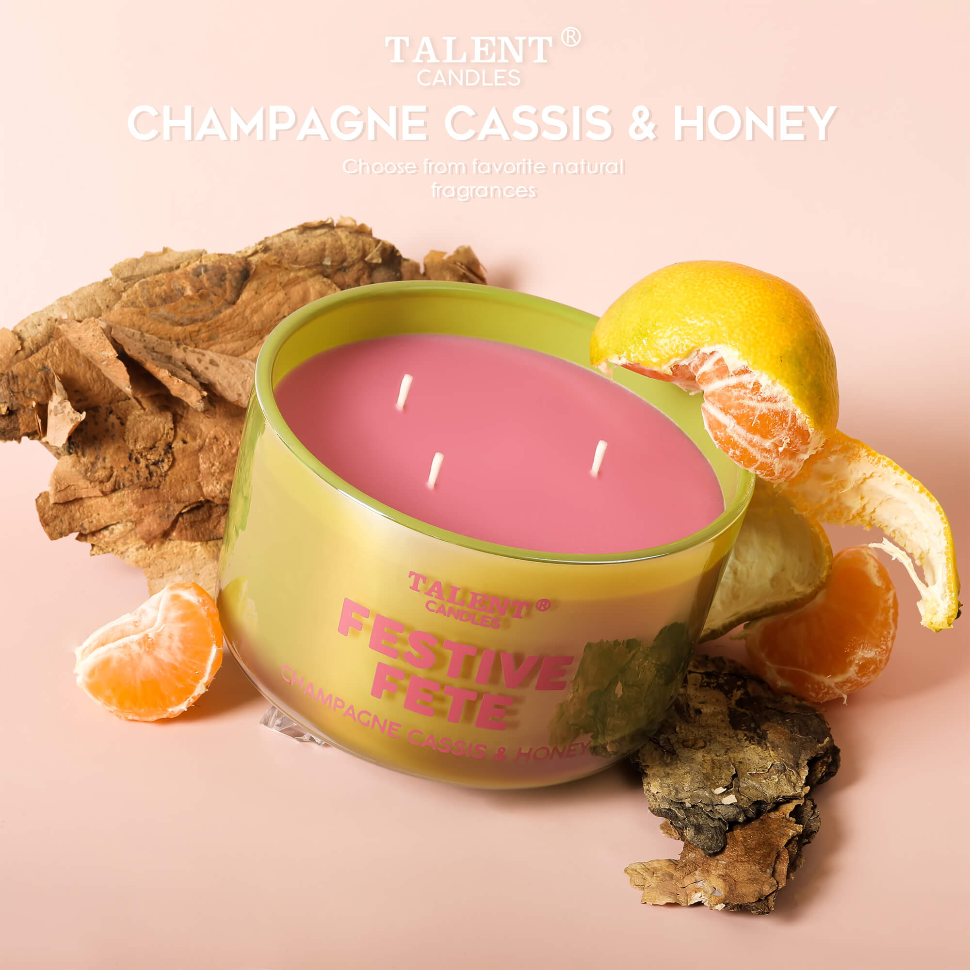 CHAMPAGNE CASSIS & HONEY | TALENT CANDLES Scented Candles for Home ...