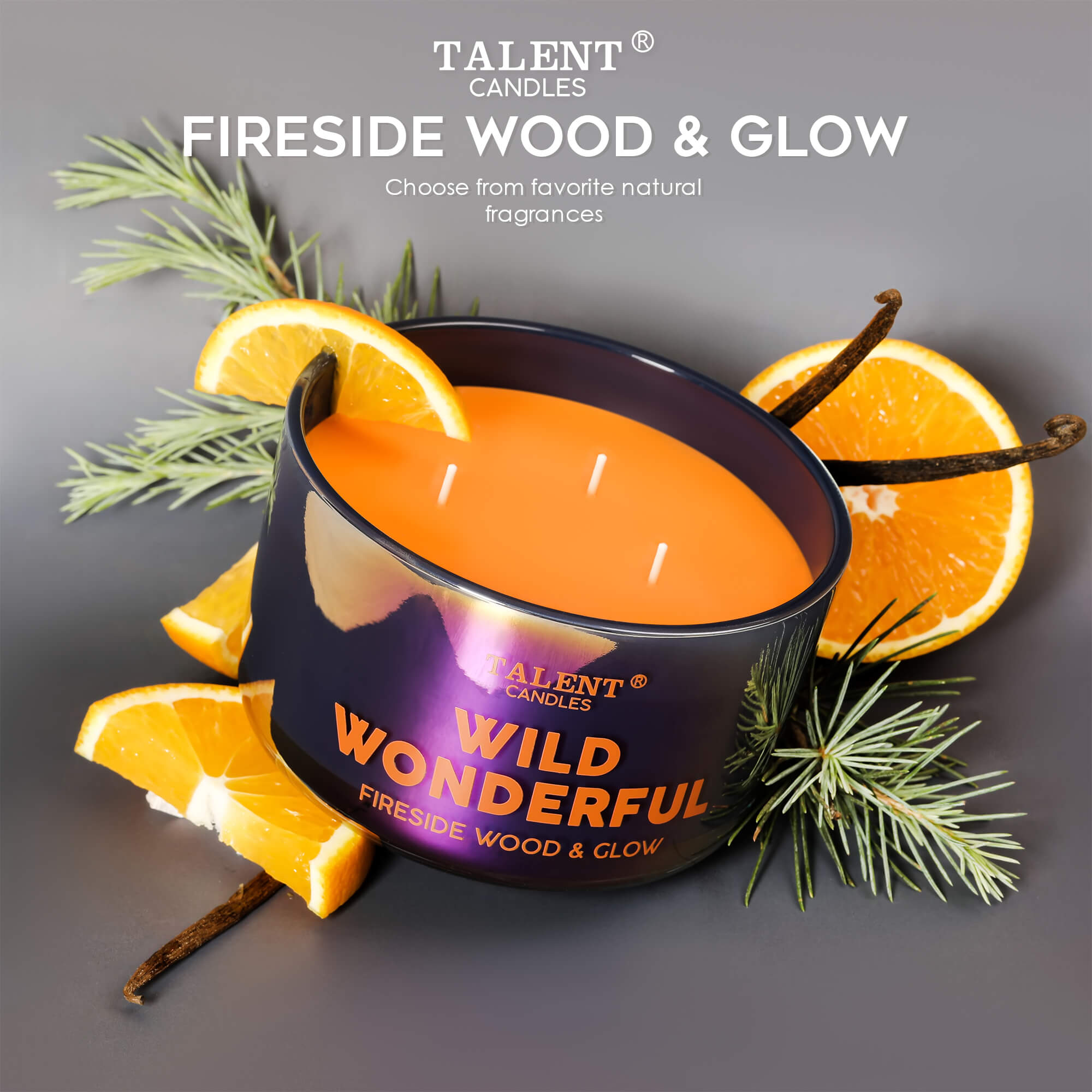 FIRESIDE WOOD & GLOW | TALENT CANDLES Scented Candles for Home ...
